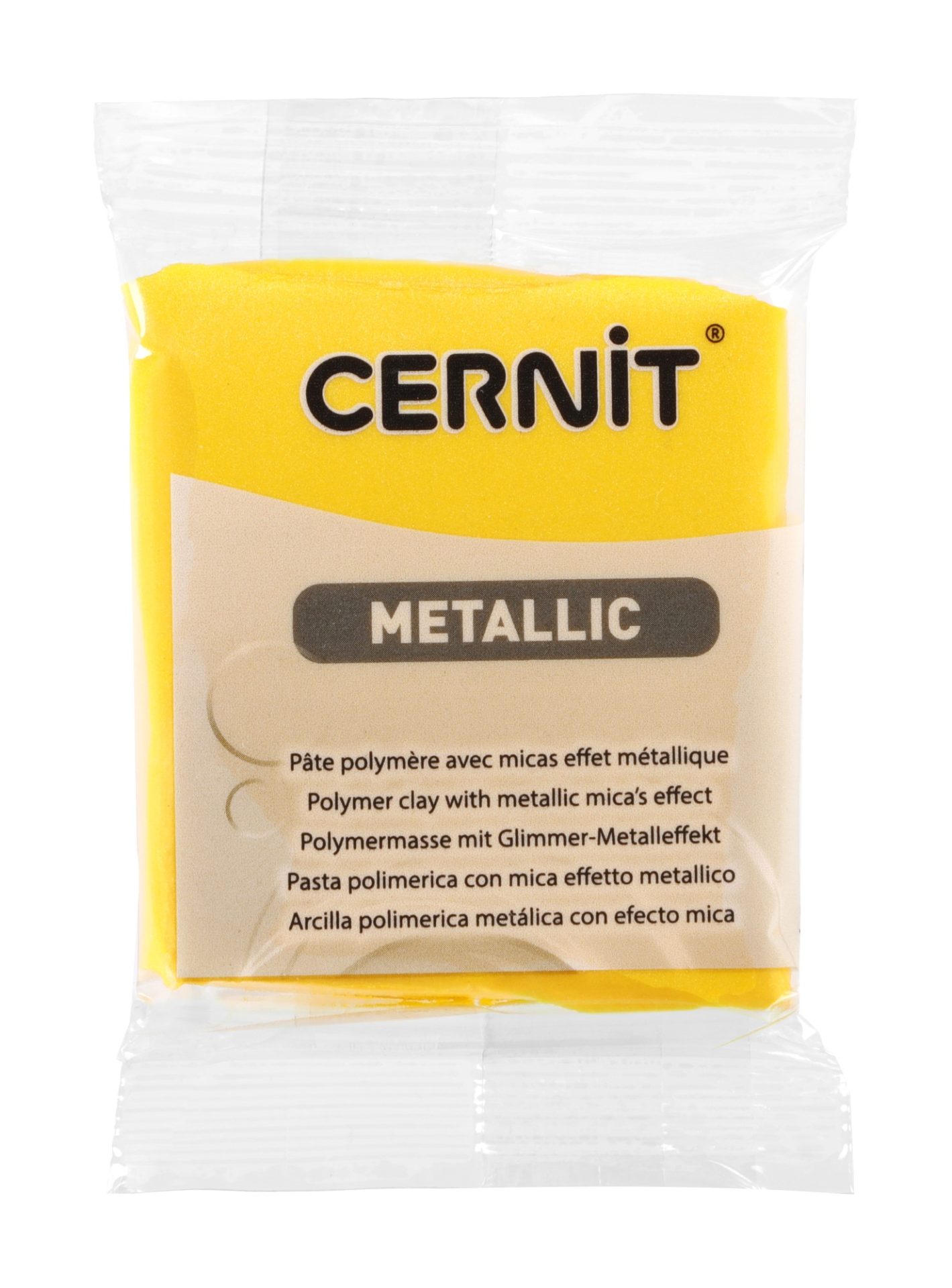 Cernit Polymer Clay - Metallic yellow 56g | Cernit