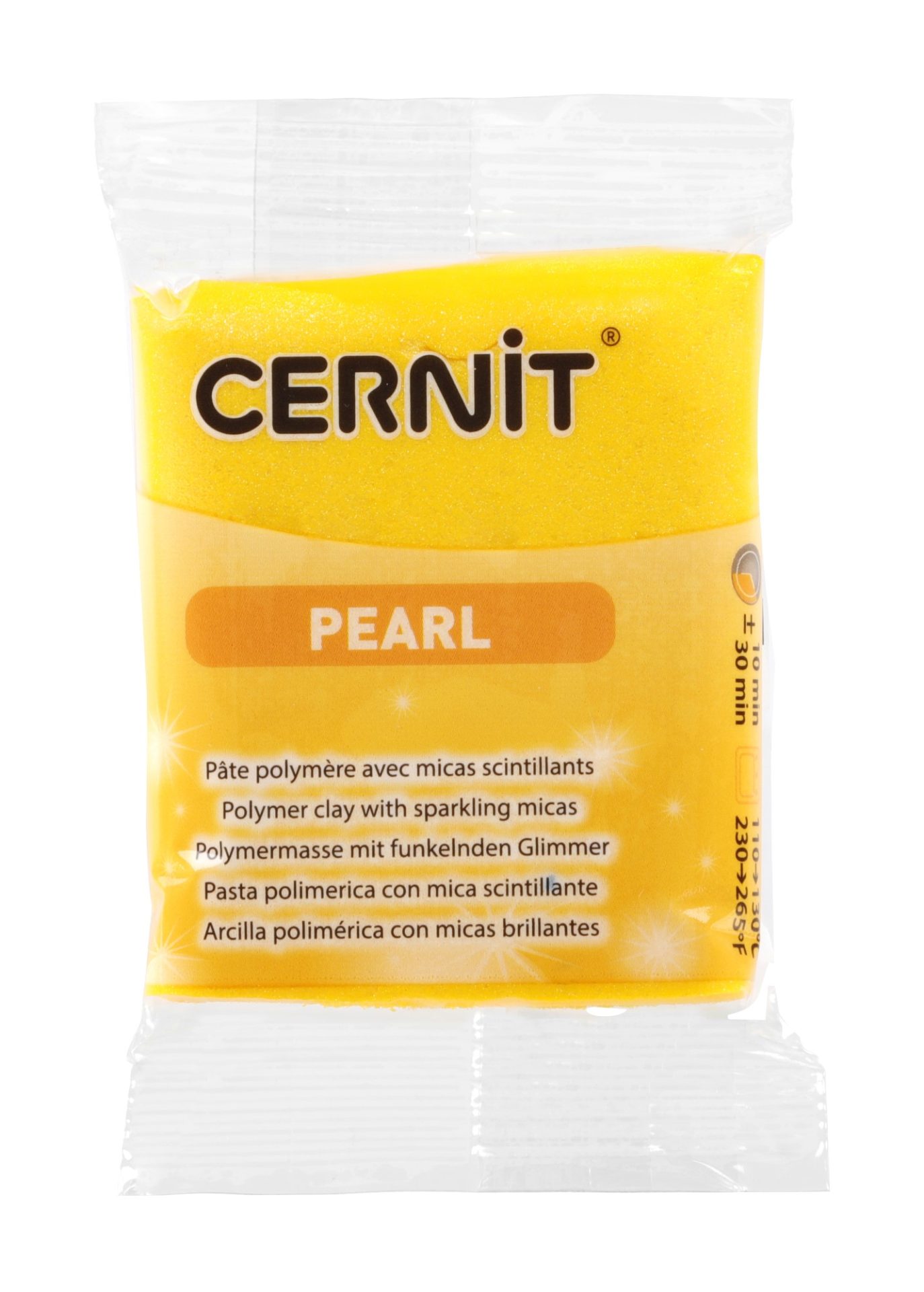 Cernit Polymer Clay - pearlescent yellow 56g | Cernit
