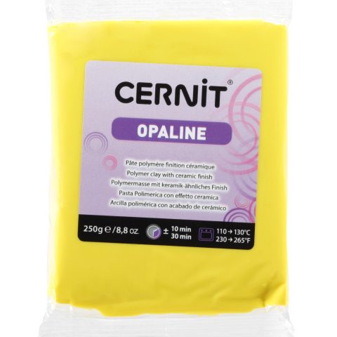 Cernit Polymer Clay - primary yellow Opaline 250g | Cernit