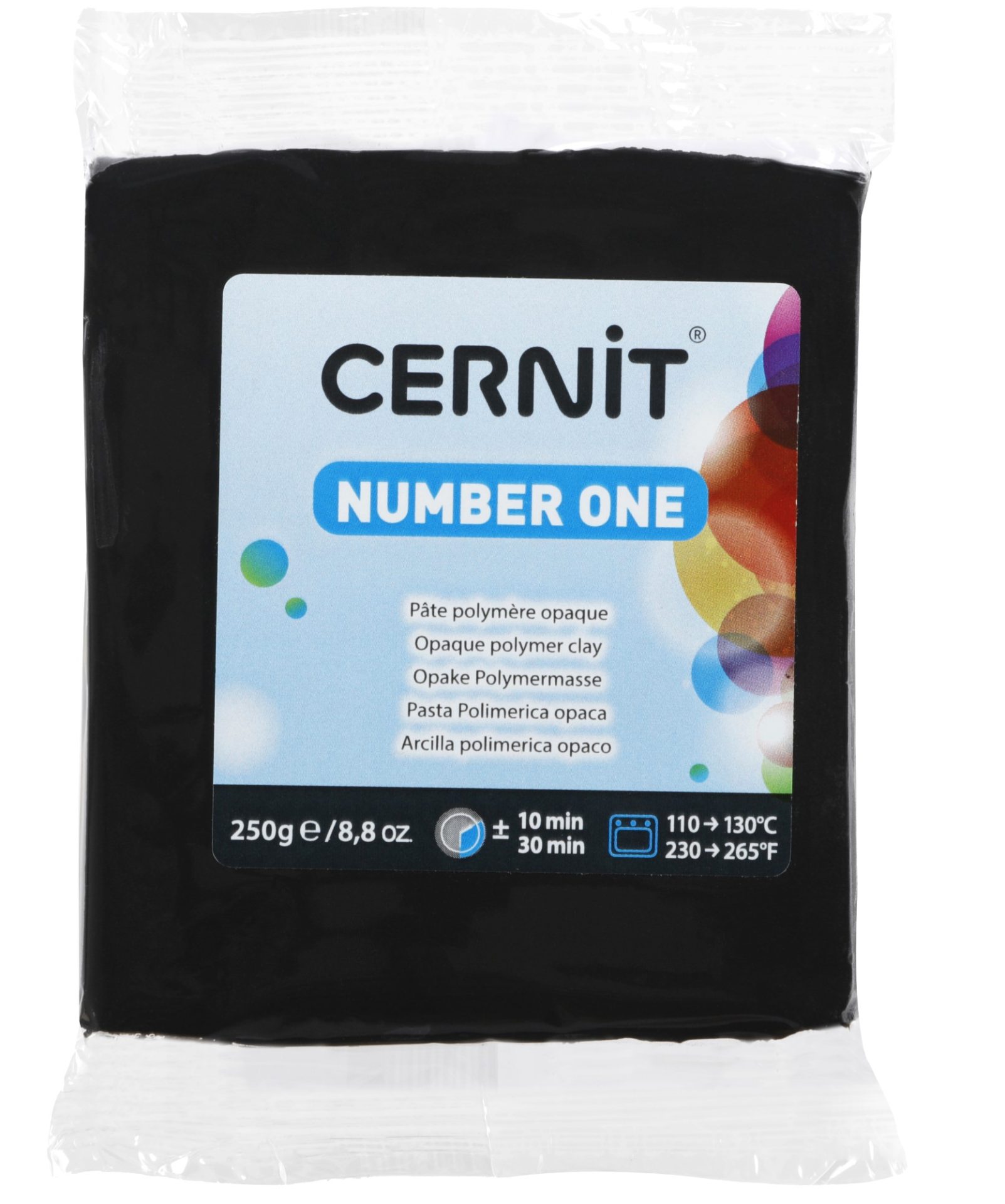 Pasta polimerica Cernit - nero Number One 250g | Cernit