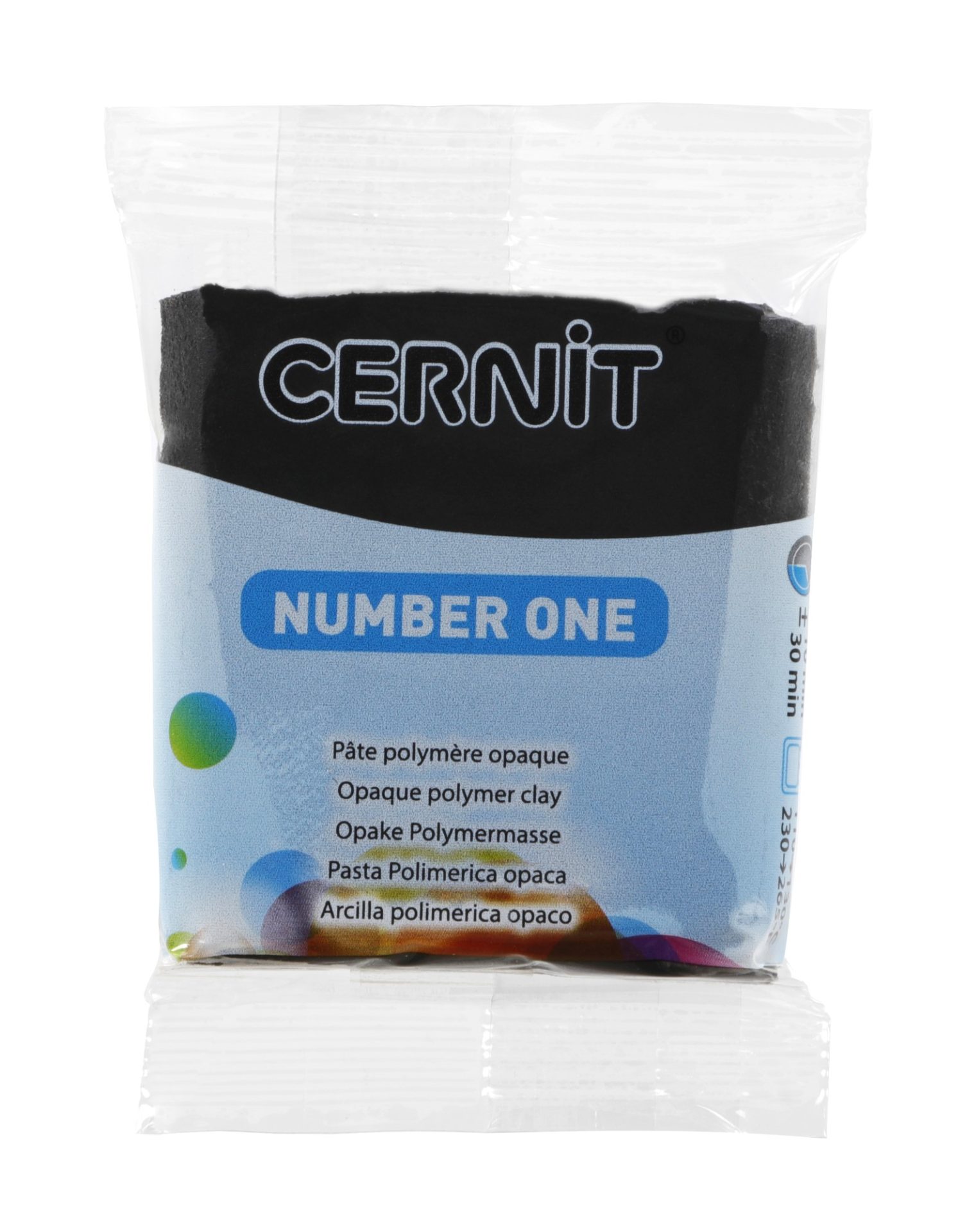 Cernit Polymer Clay - black N°1 56g | Cernit