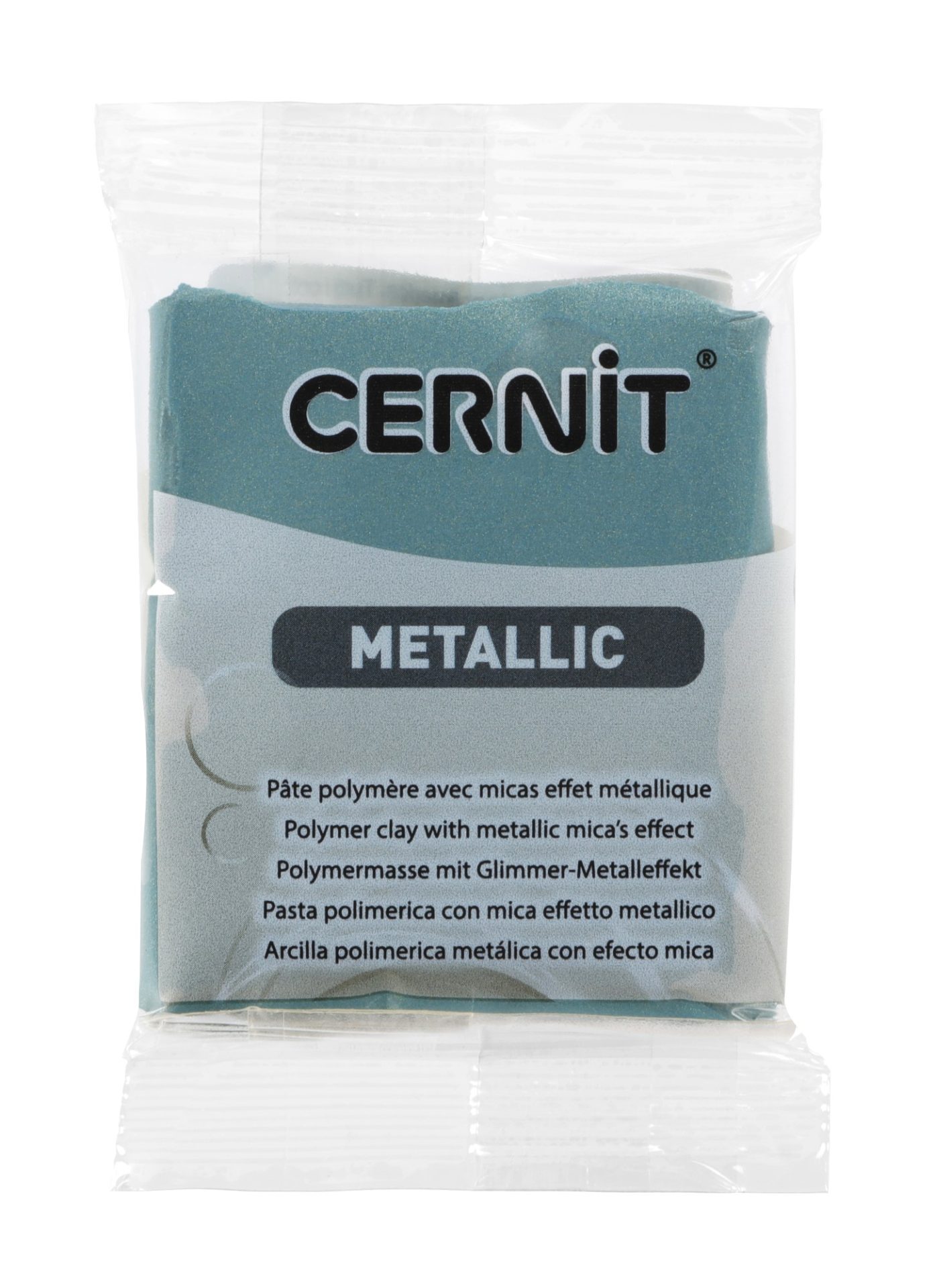 Cernit Polymer Clay - Metallic turquoise gold 56g | Cernit