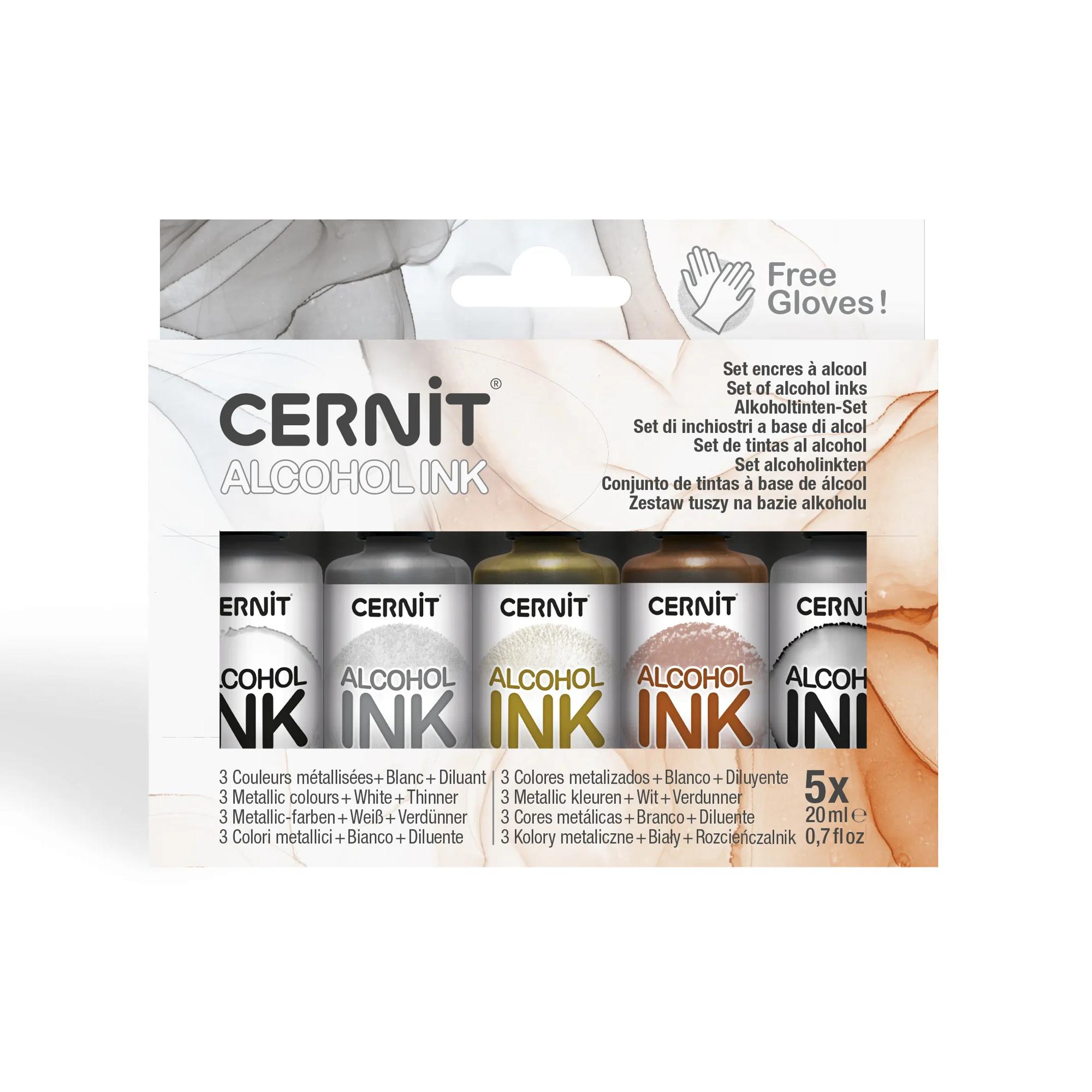 Assortment Alcohol ink, Metallic colors | Cernit