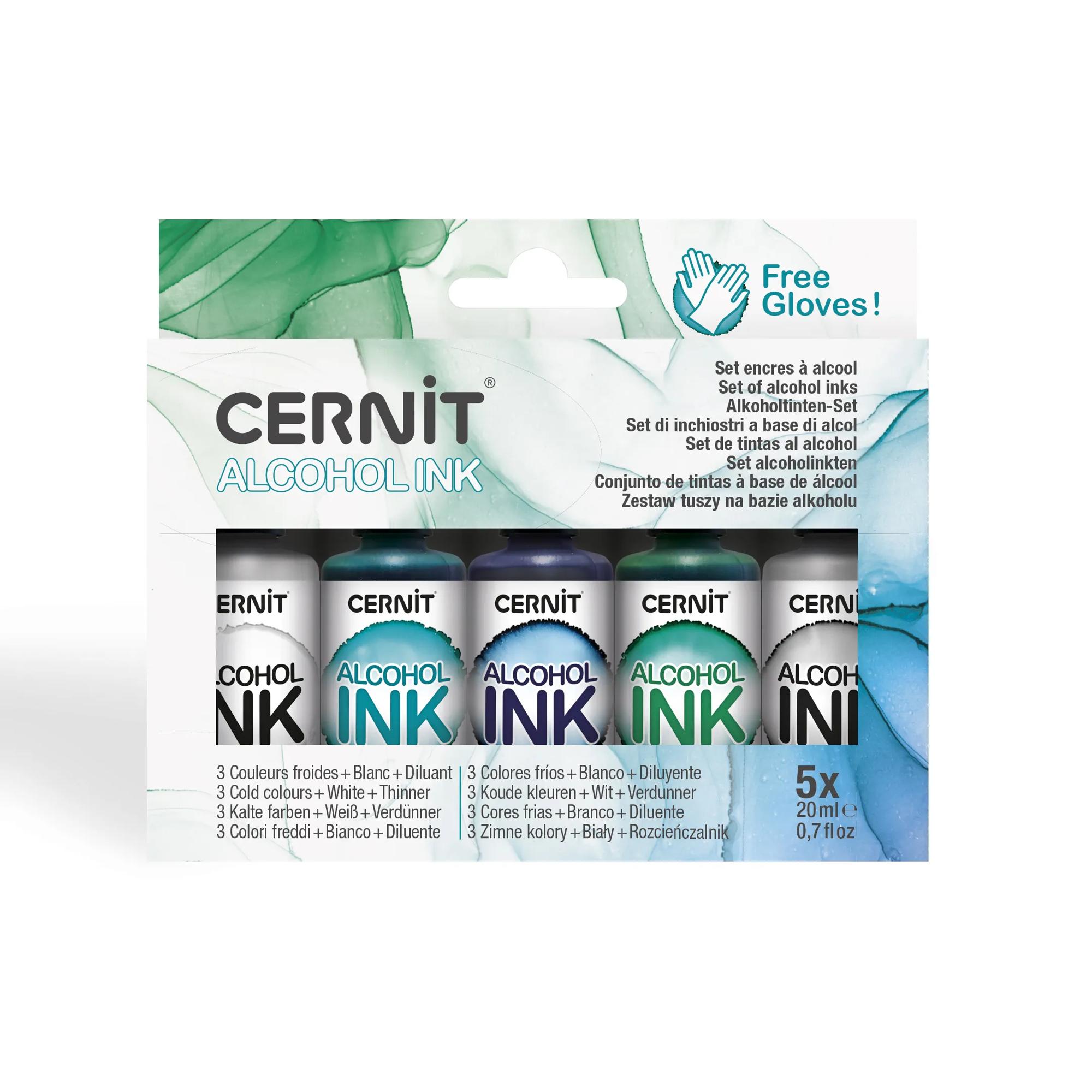Assortment Alcohol ink, Cold colors | Cernit